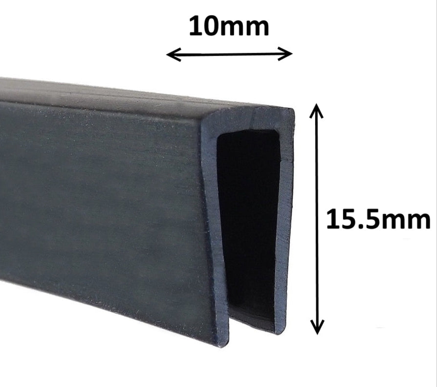 TSEC70-6 Black solid EPDM Square Edge Trim — The Seal Extrusion Company LTD