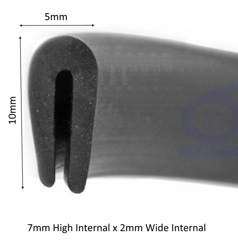 TSEC1A Black solid U Channel EPDM — The Seal Extrusion Company LTD