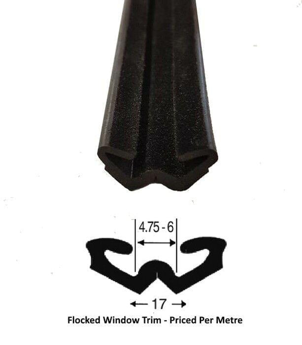 FLOCKED LINED RUBBER SLIDING WINDOW CHANNEL 4 SIZES — The Seal ...